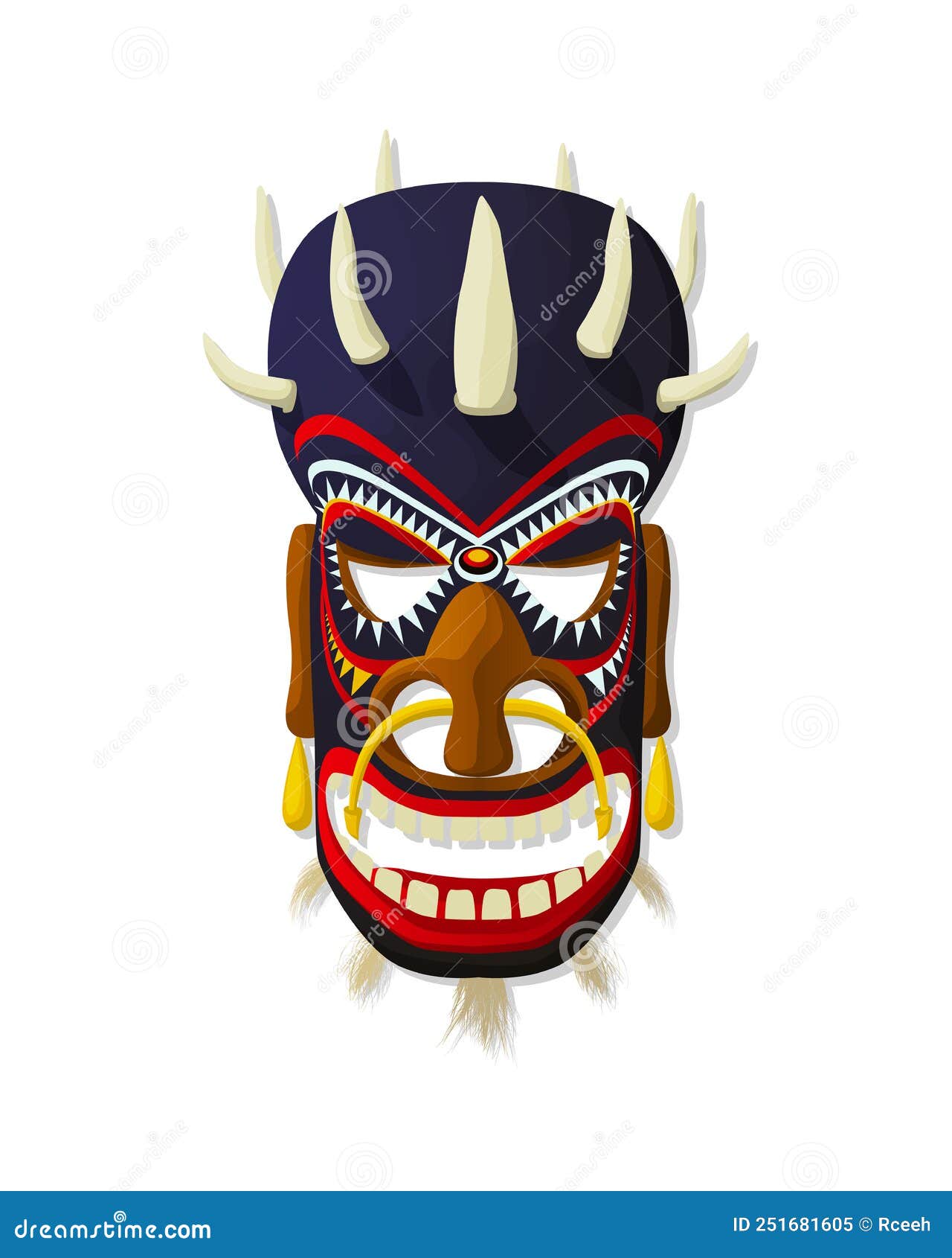 Painted tribal mask vector stock vector. Illustration of decorative ...