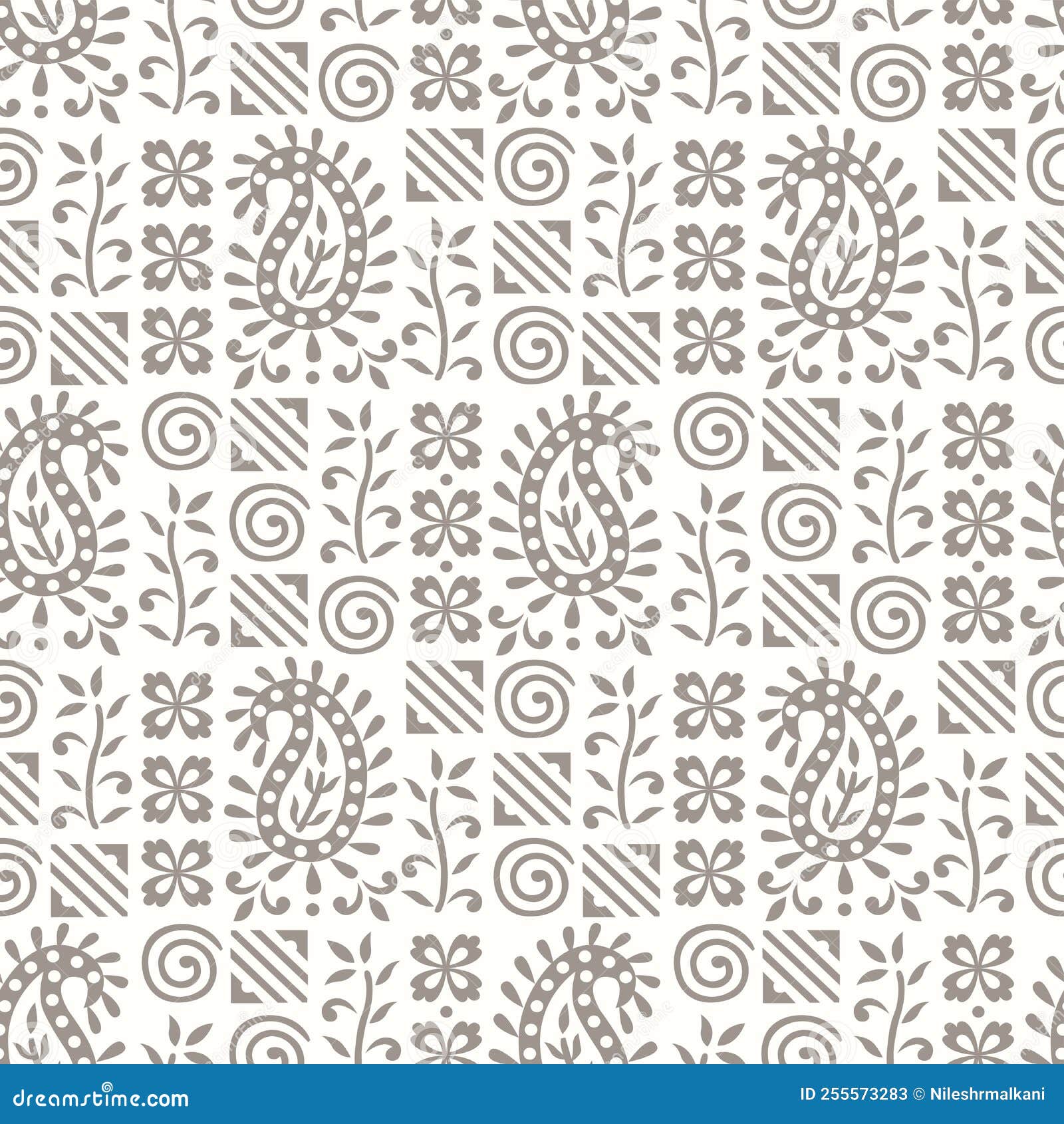 Vector Tribal Paisley Pattern Design Stock Vector - Illustration of ...