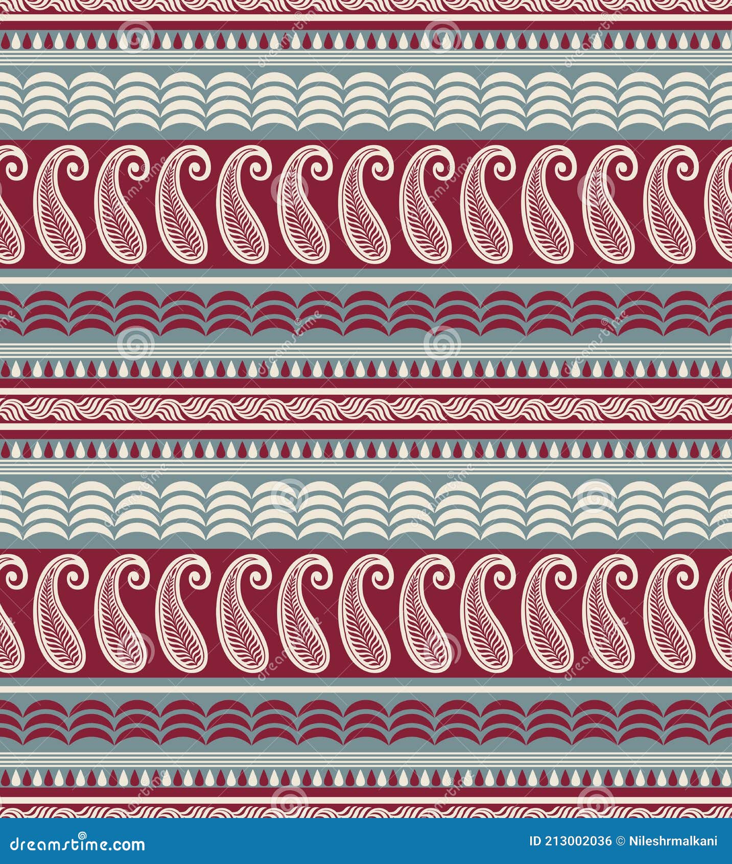 Vector Tribal Paisley Pattern Design Stock Vector - Illustration of ...