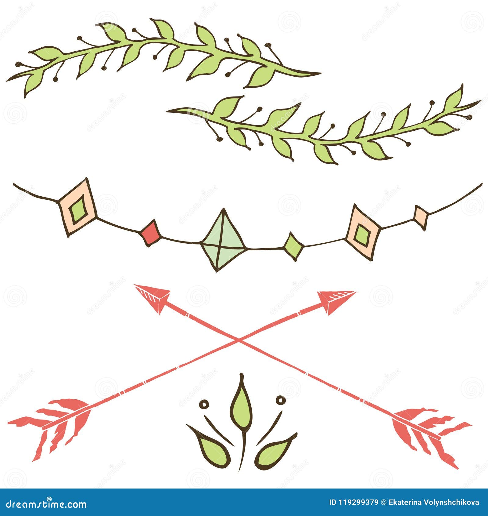 Vector Tribal Patterns, Ethnic Cards for Design Stock Vector ...