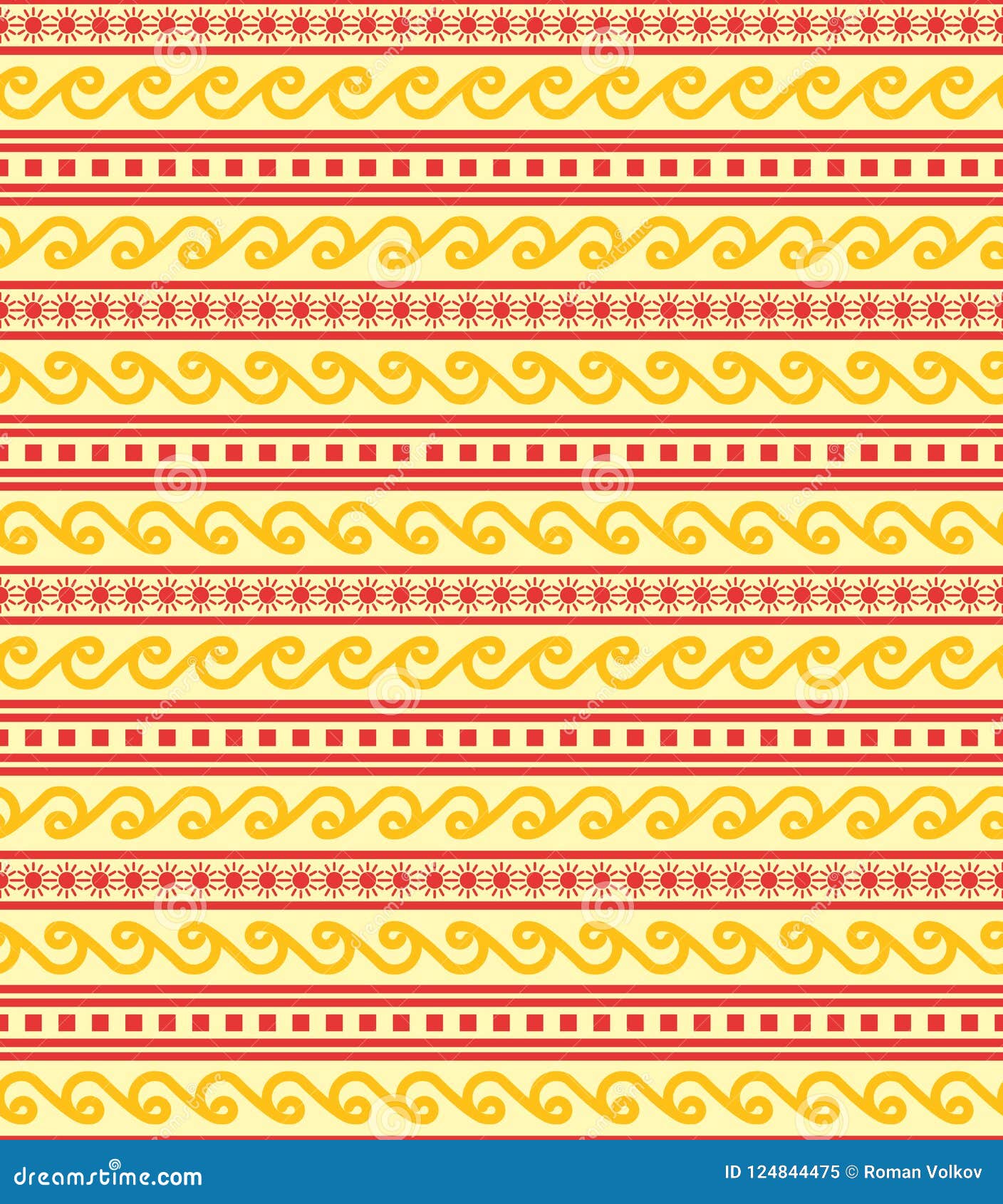 Vector Tribal Seamless Border Pattern Stock Vector - Illustration of ...