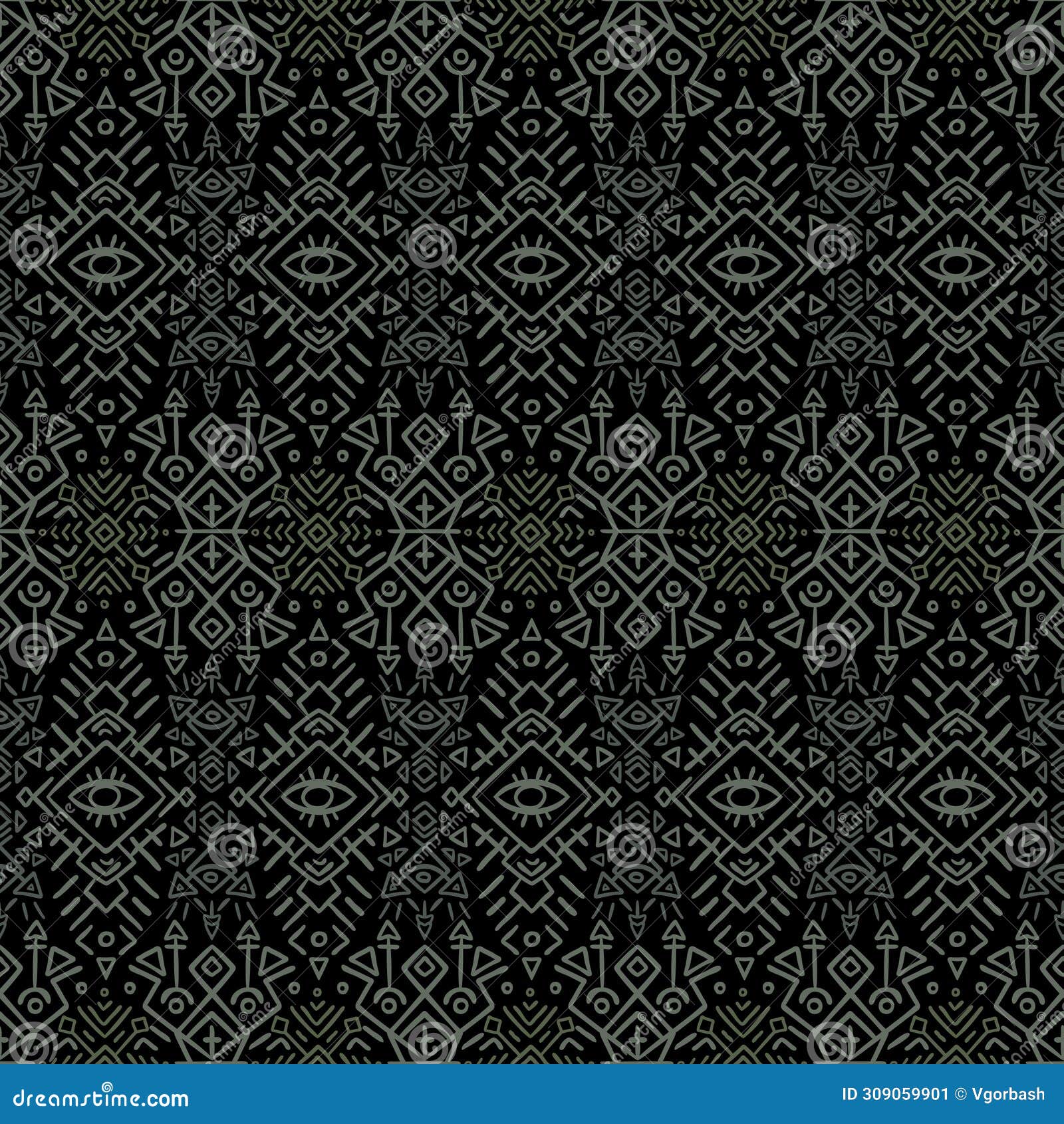 Vector Tribal Seamless Patterns Inspired by Indigenous Art. Geometric ...
