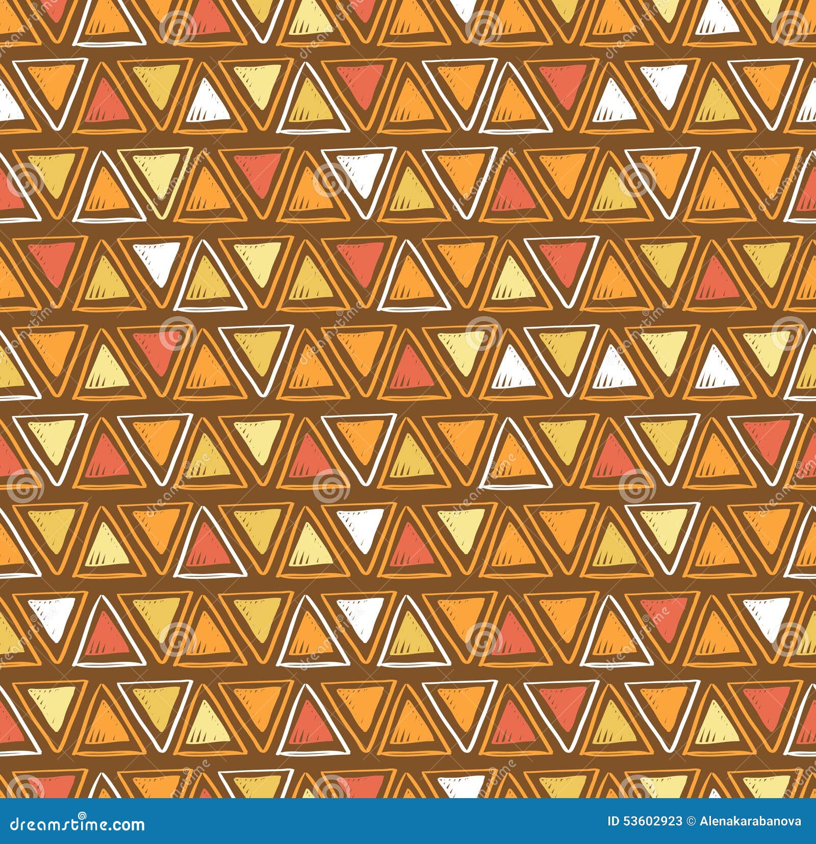 Vector Tribal Triangle Seamless Pattern. Stock Vector - Illustration of ...