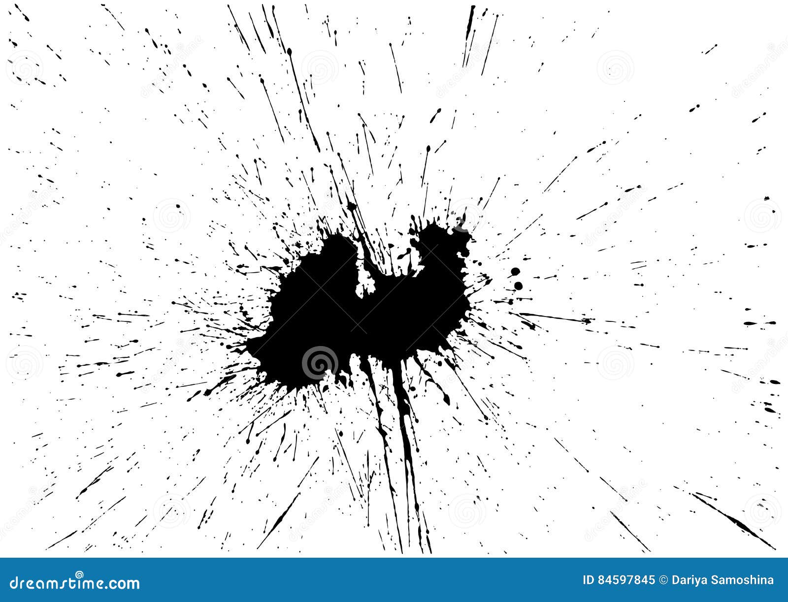 Vector Tropfen Der Farbe Und Der Flecke, Tintenflecken Vektor Abbildung ...