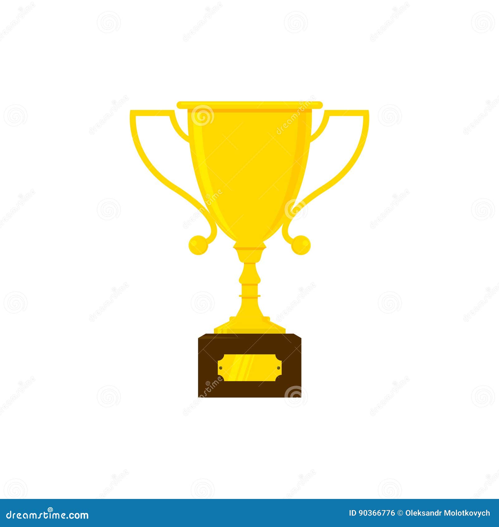 Vector Trophy Cup. Isolated on White Vector Illustration. Stock Vector ...