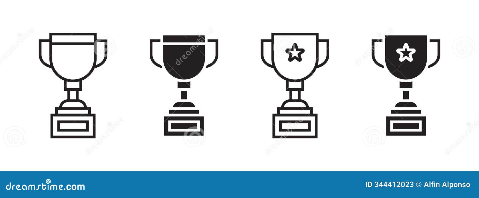 Vector Trophy Icon Set. Trophy Symbols Stock Illustration ...