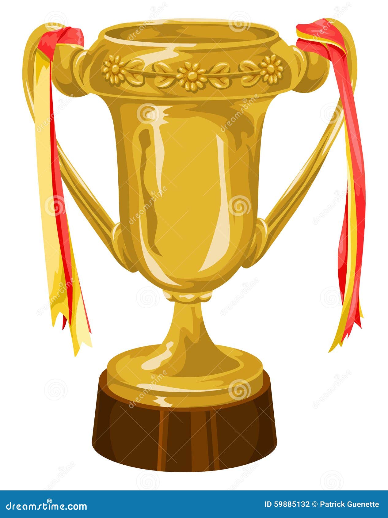 Vector of Trophy with Ribbon. Stock Vector - Illustration of ...