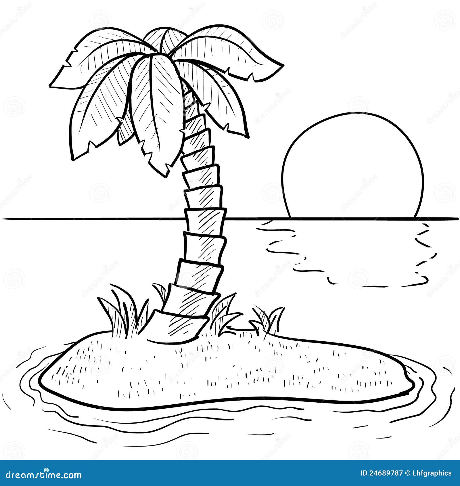 Vector tropical de la isla ilustración del vector. Ilustración de agua ...