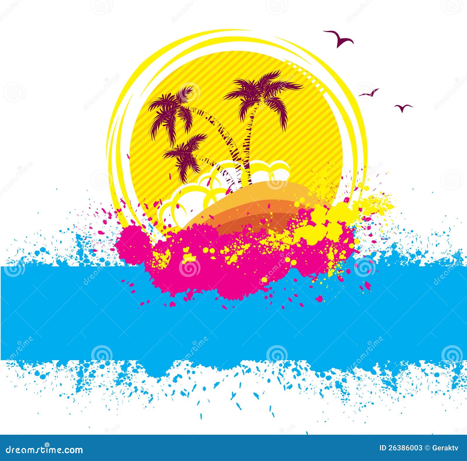 Vector Tropical Island.Abstract Image Stock Vector - Illustration of ...