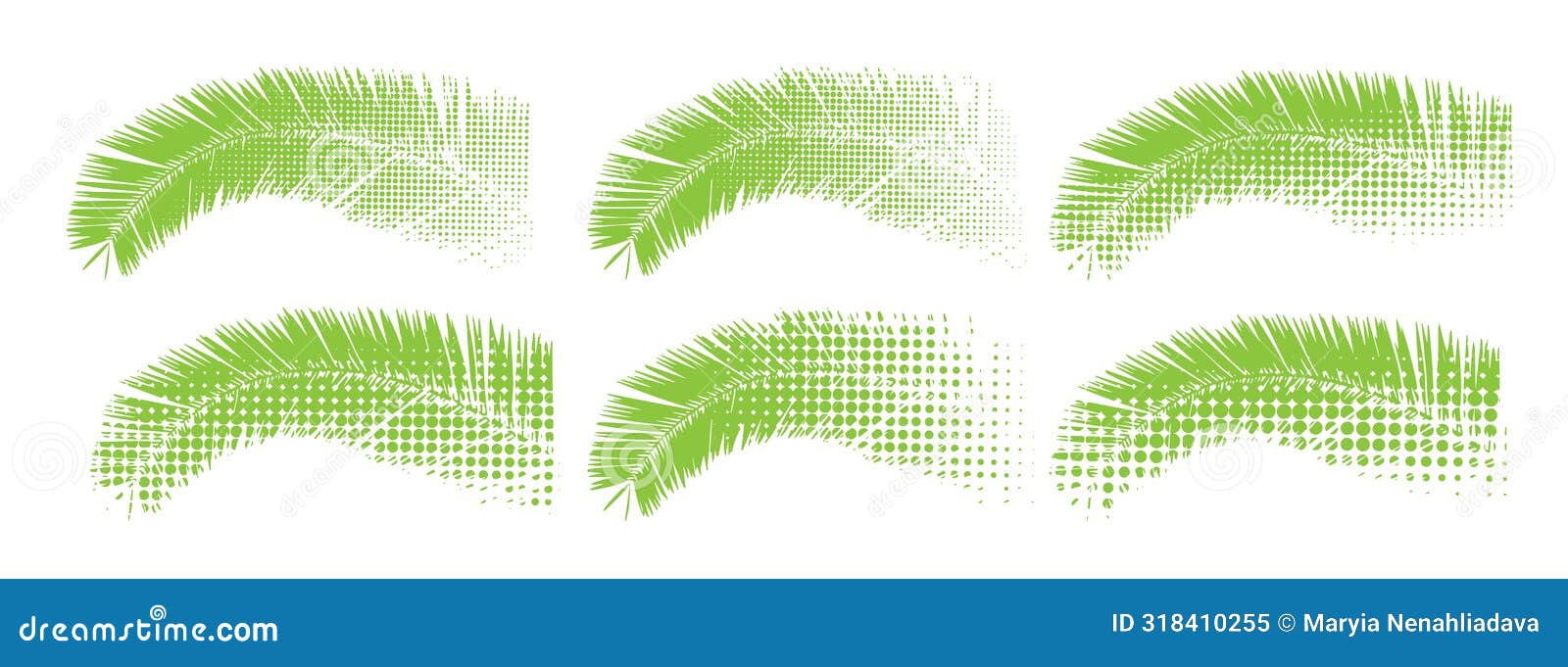 Set of Green Palm Leaves. Hand Drawing. Not AI. Vector Illustration ... Set of Green Palm Leaves. Hand Drawing. Not AI. Vector Illustration ...