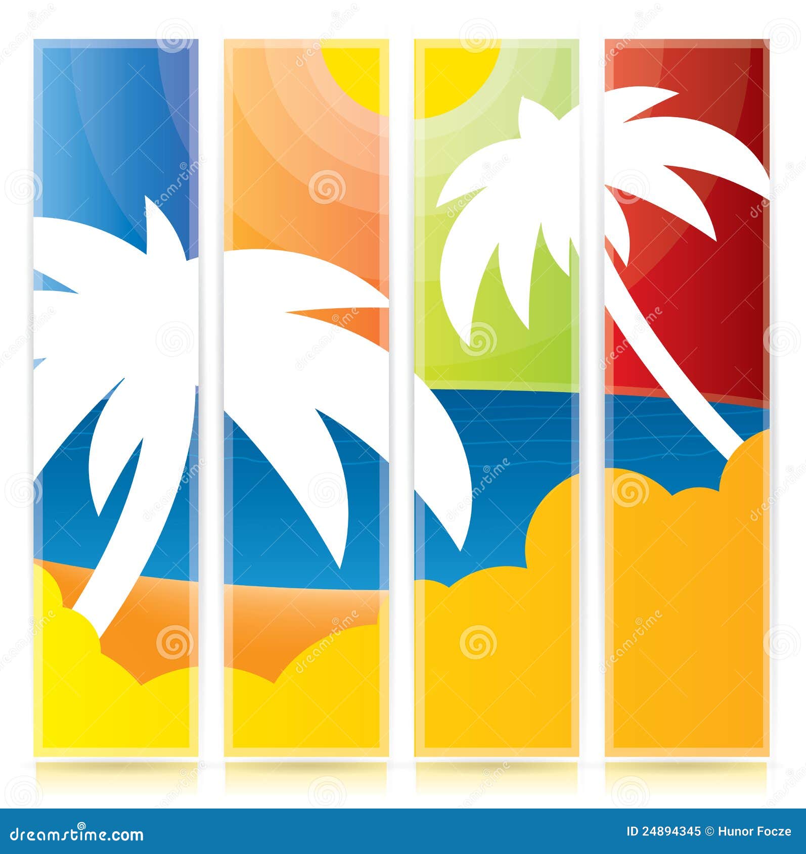 Oak Tree Wih A Banner Cartoon Vector | CartoonDealer.com #18565949