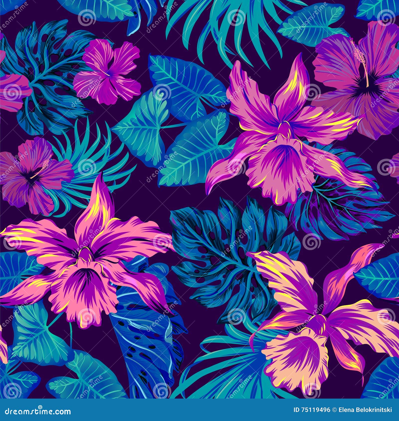 Tropical Patterns Vector