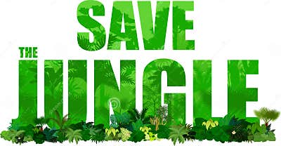 Vector Tropical Rainforest Illustration Save the Jungle Stock Vector ...