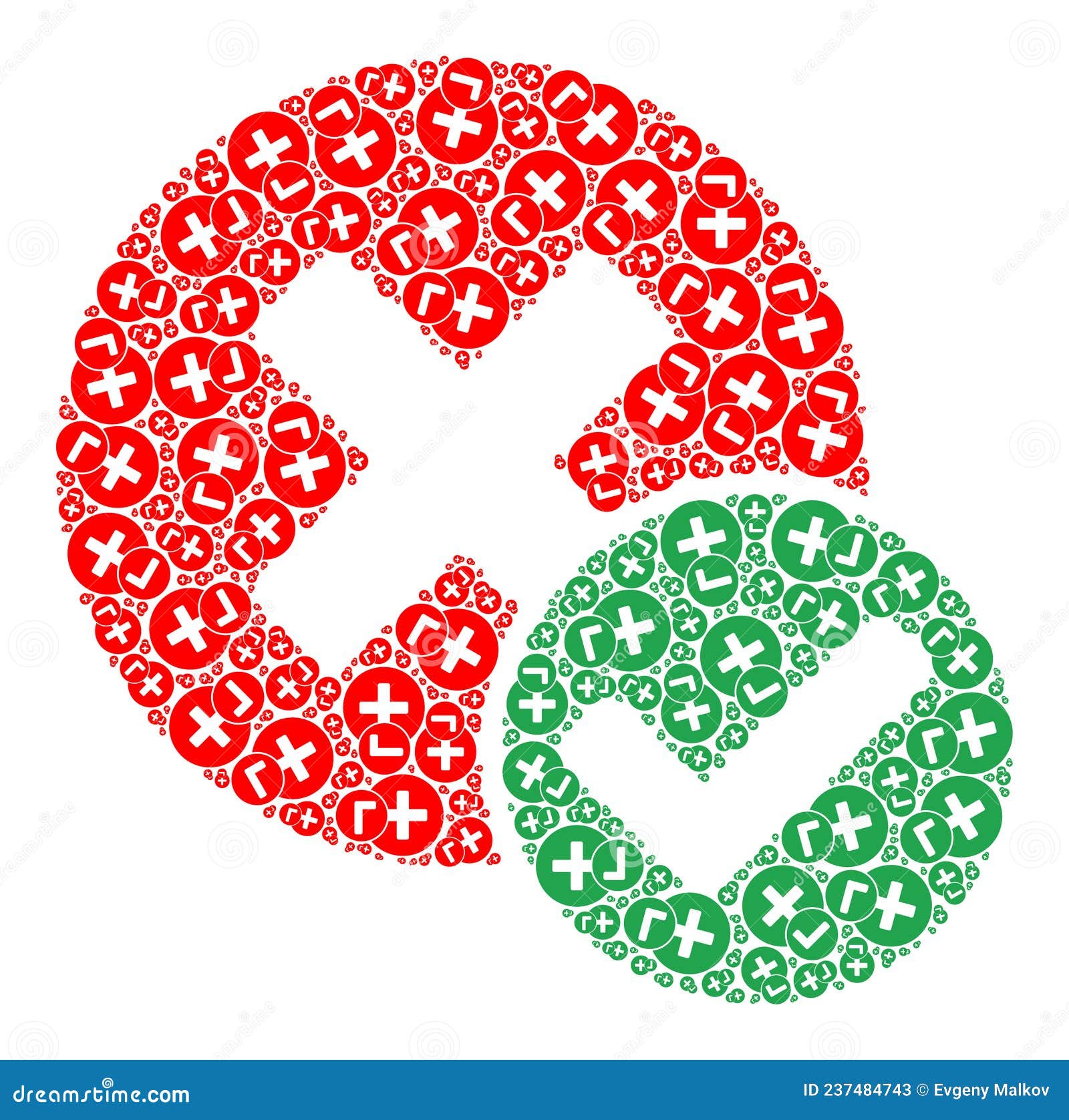 True Negative Recursion Icon Mosaic of Self Items Stock Vector ...