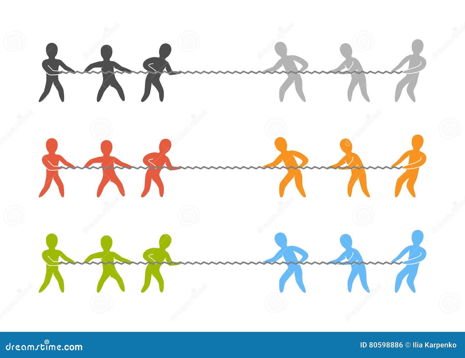 Vector Tug of War Logo and Icon Stock Illustration - Illustration of ...