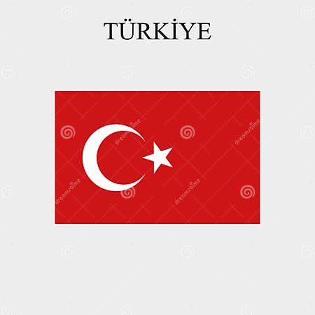 Vector of Turkish Flag. Rectangle Stock Illustration - Illustration of ...