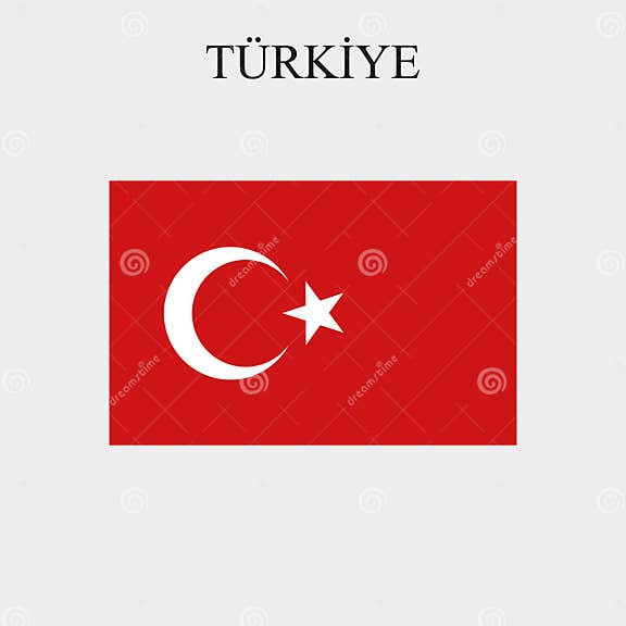 Vector of Turkish Flag. Rectangle Stock Illustration - Illustration of ...