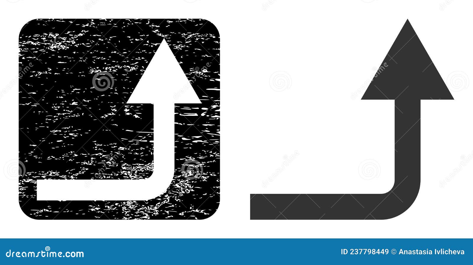 Scratched Turn Forward Carved Imprint Stock Vector - Illustration of ...