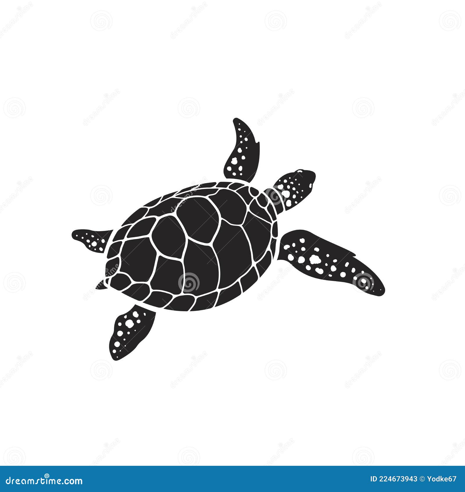 Vector Of Turtle Design On White Background. Easy Editable Layered ...