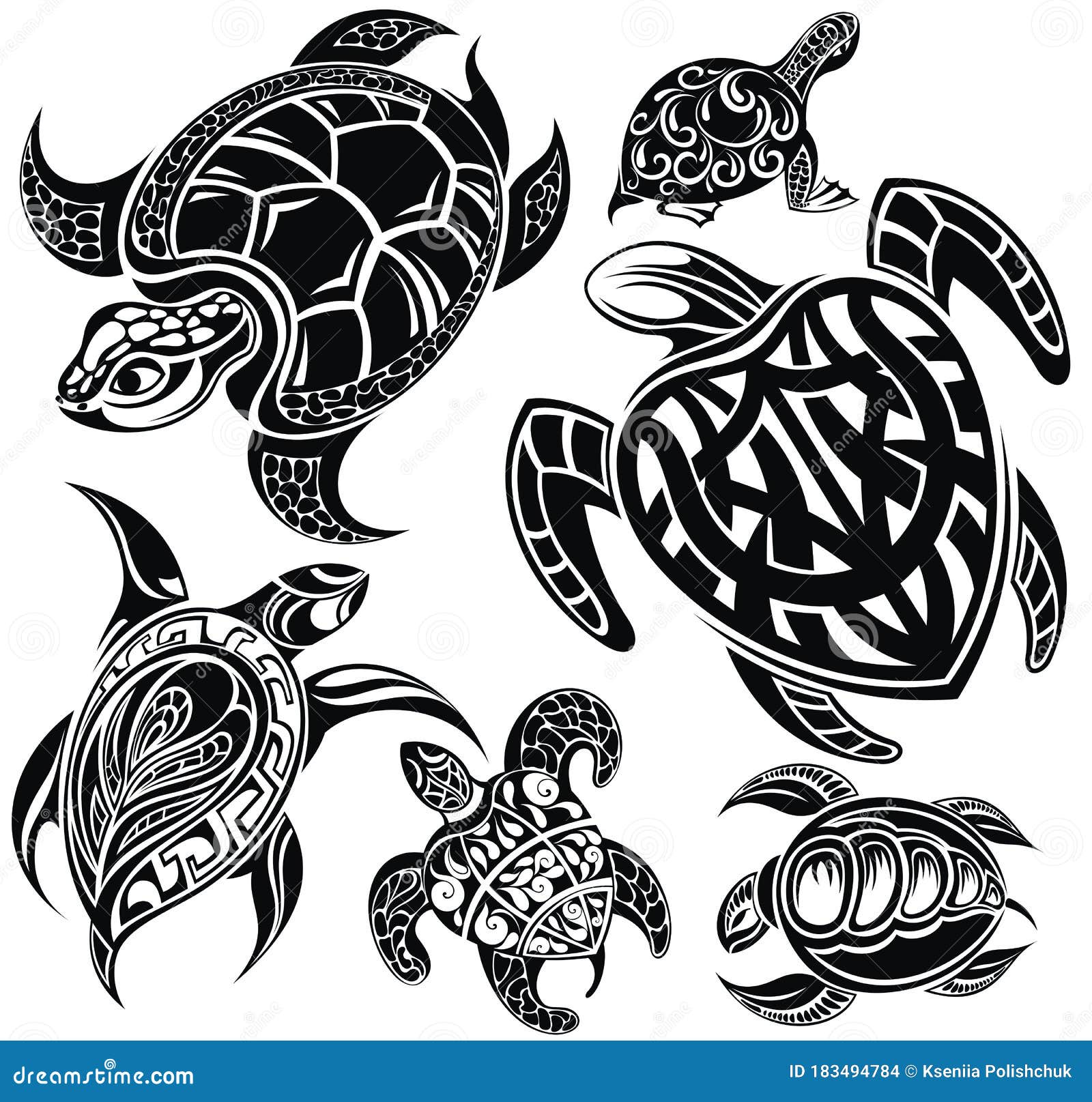 Vector of Turtle Design on a White Background. Reptile. Animals./Vector ...