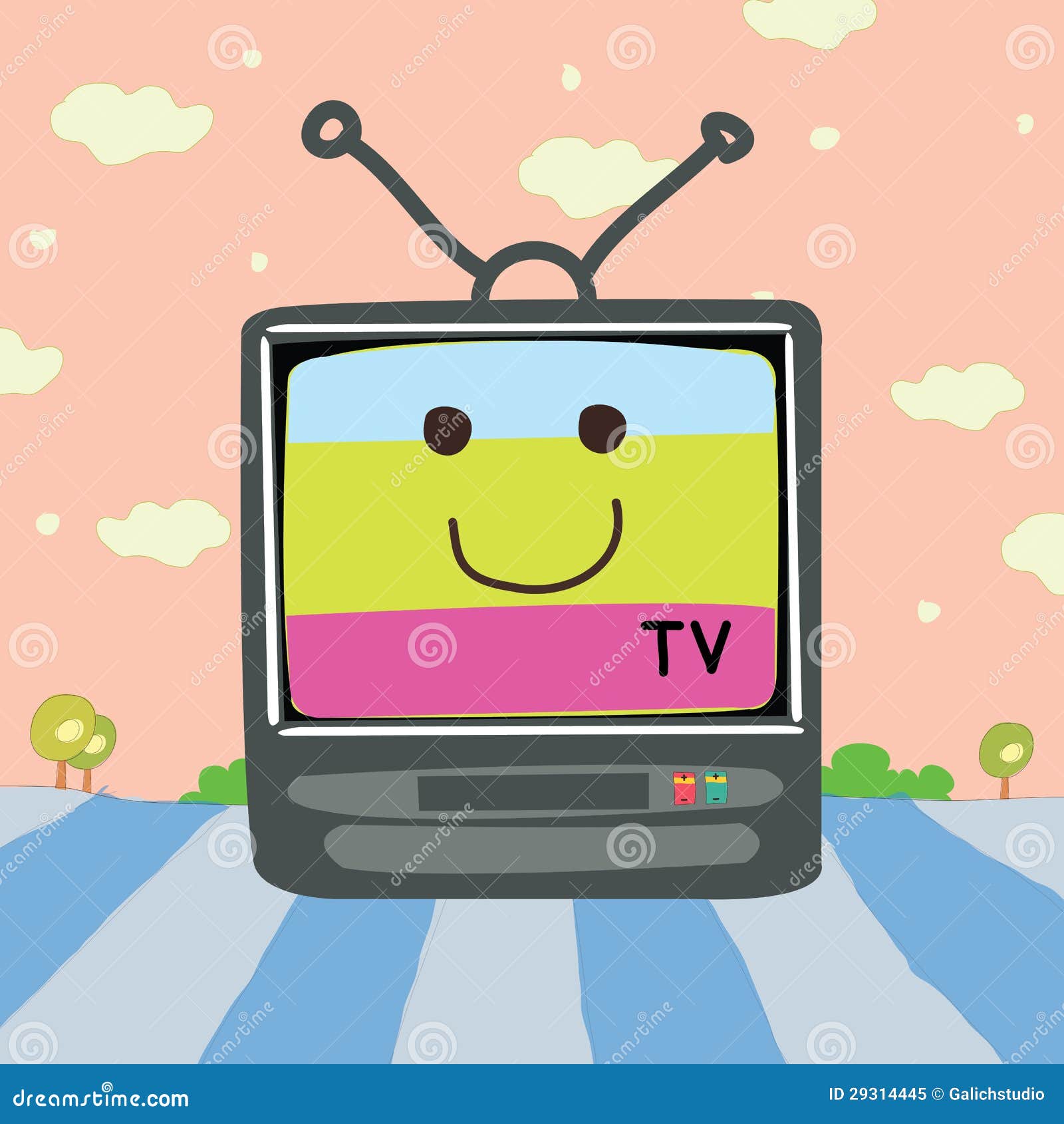 Vector Tv Cartoon Royalty Free Stock Photo - Image: 29314445