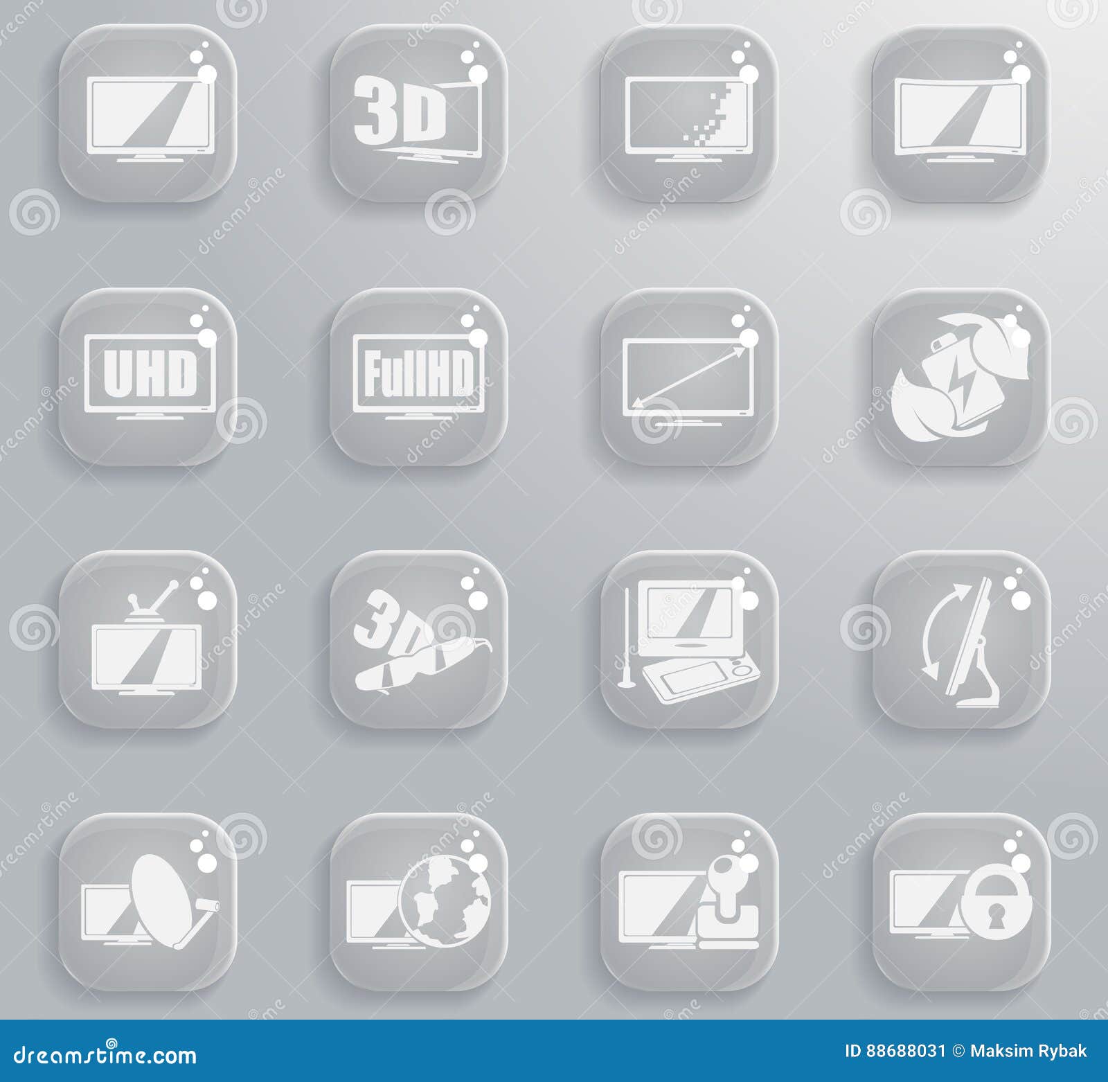 Vector TV Features and Specifications Stock Illustration - Illustration ...