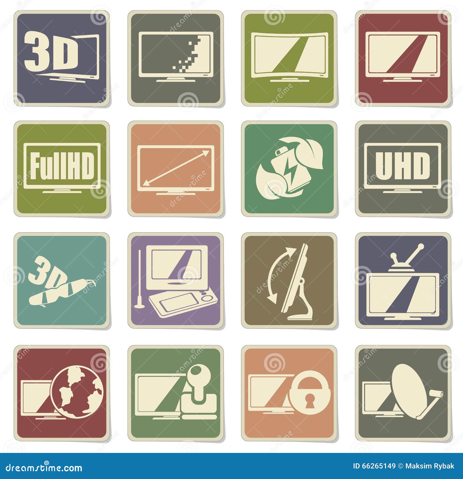 Vector TV Features and Specifications Stock Vector - Illustration of ...