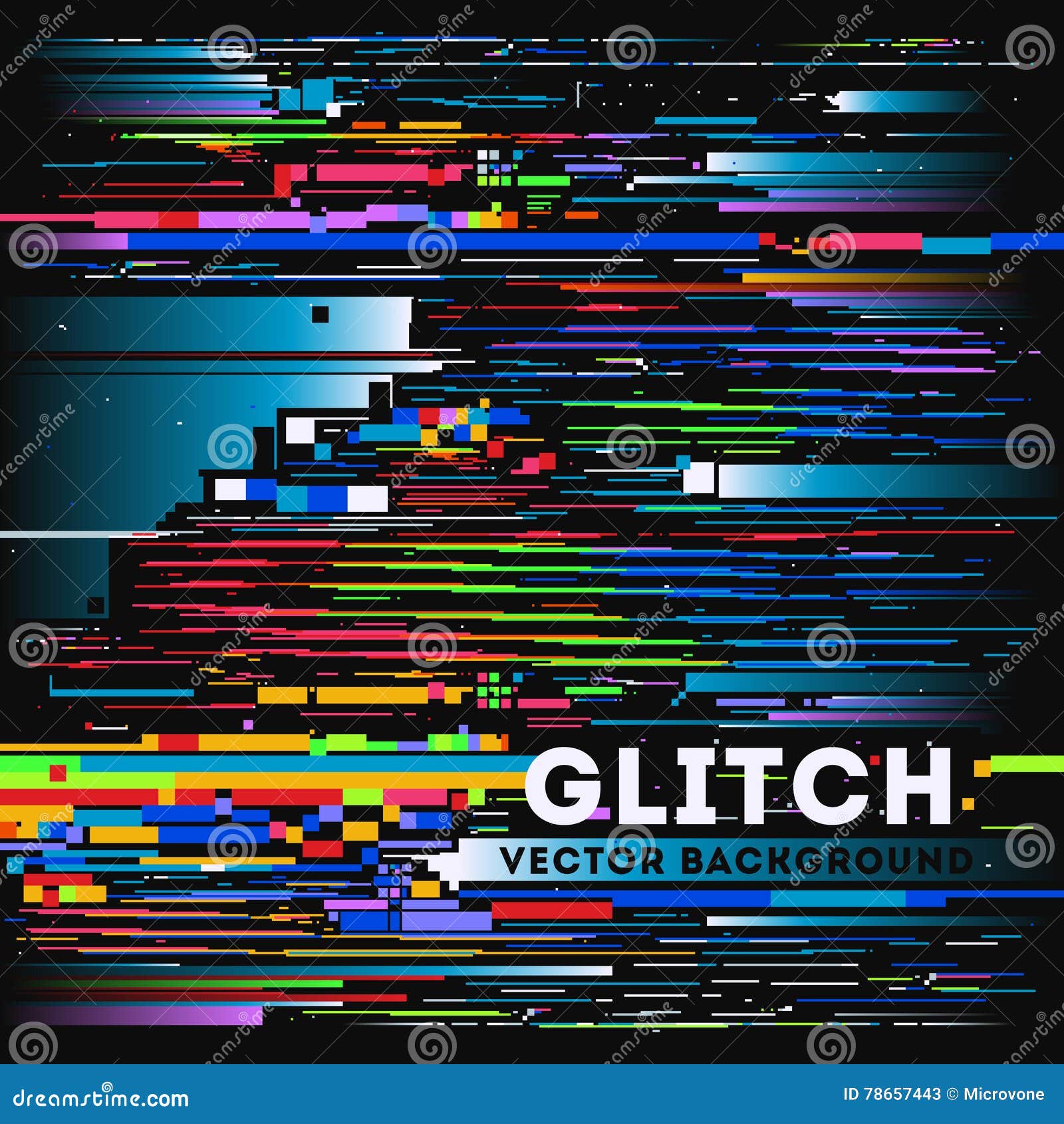 Vector Tv Glitch Digital Background Stock Vector - Illustration of ...