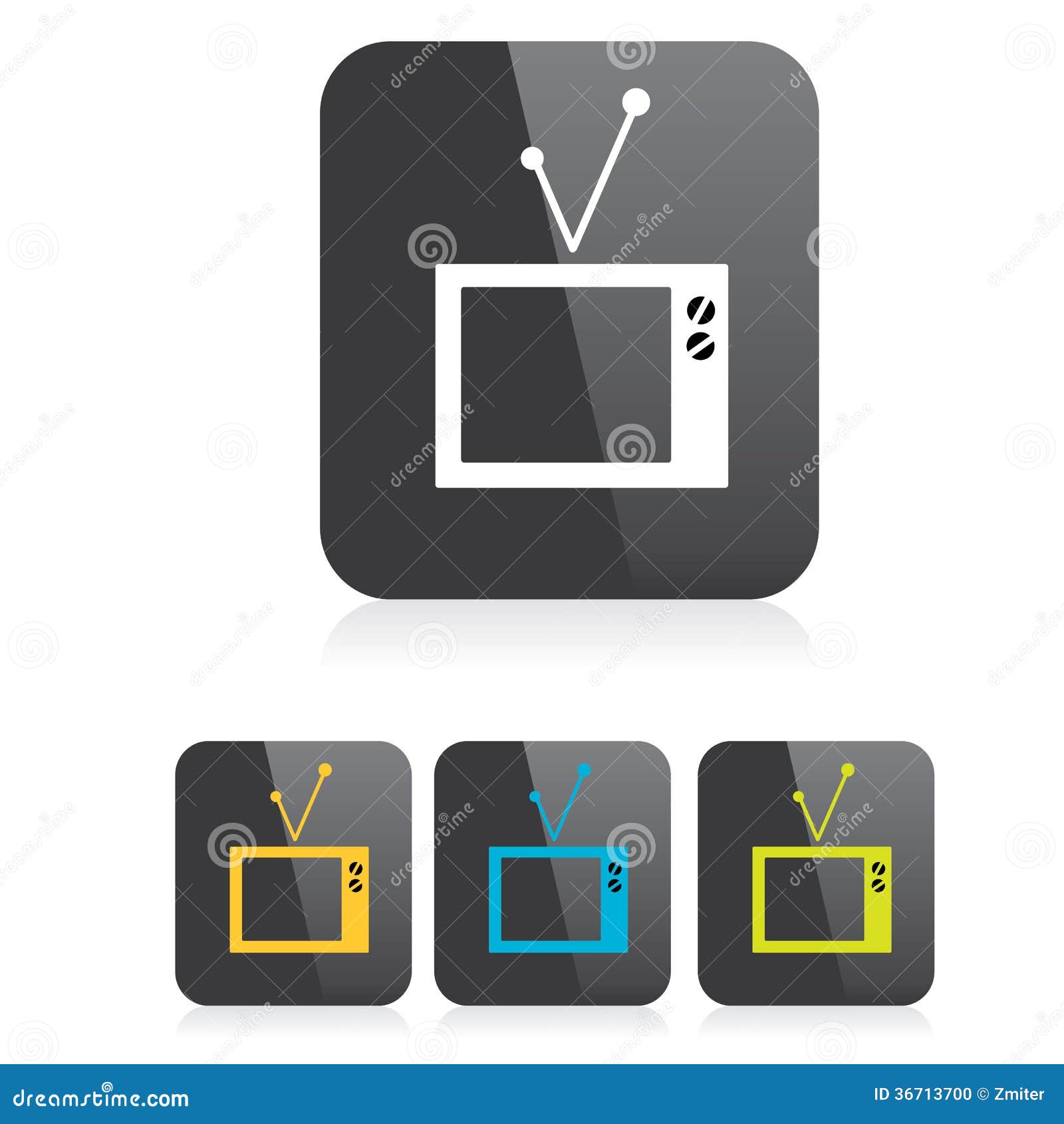 Vector Tv Icon. Online Tv Symbol Stock Vector - Illustration of home ...