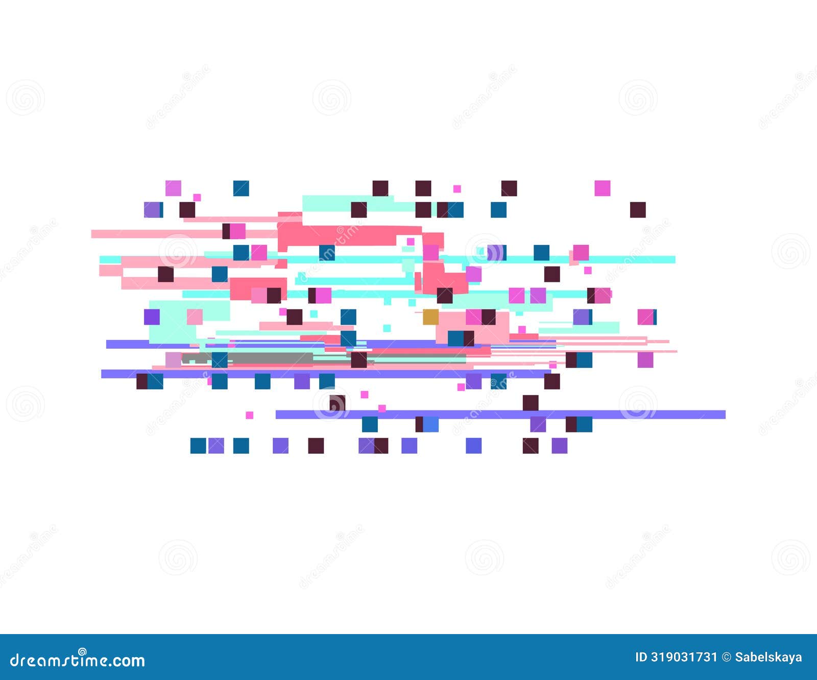 Vector TV Signal Failure and Noise. Isolated Background. Stock Vector ...