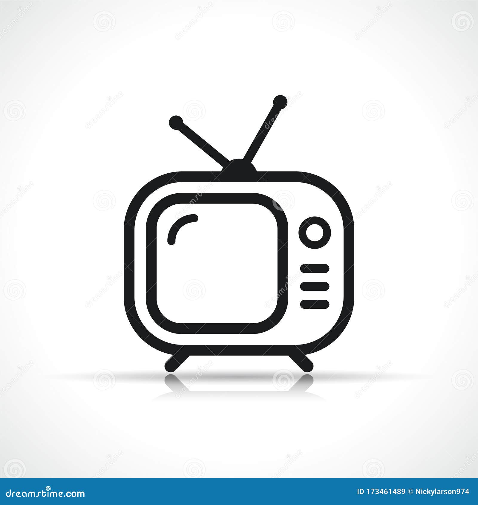 Vector Tv Symbol Icon Design Stock Vector - Illustration of symbol ...
