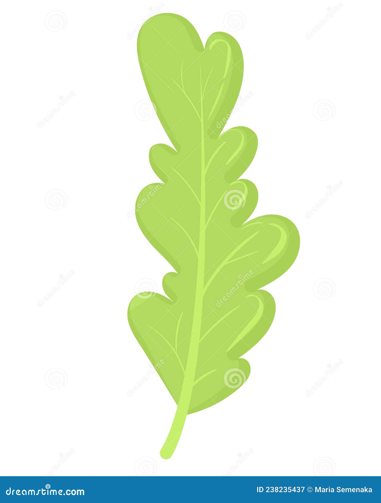 Vector Twig with Leaves in a Minimalist Style. Green Leaf Isolated on ...