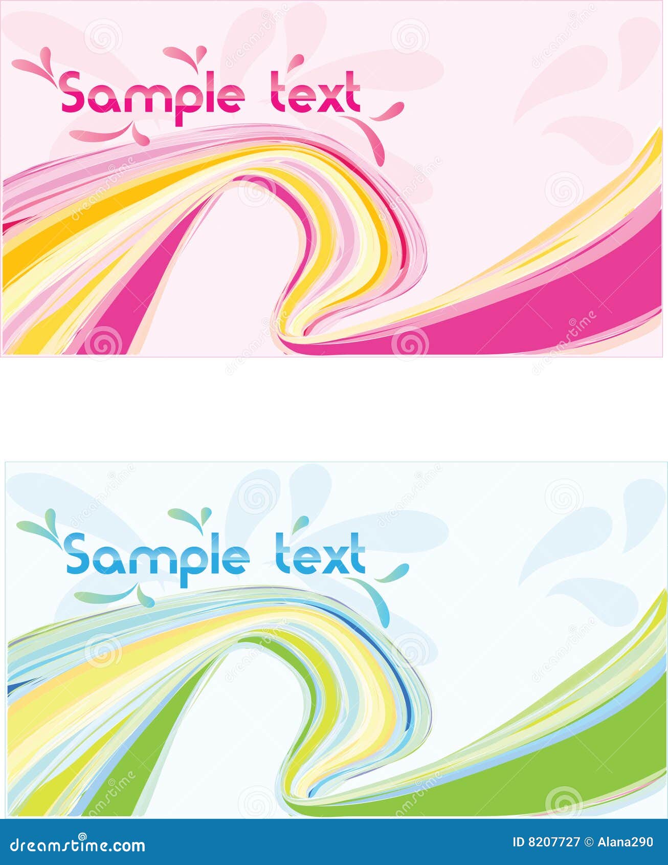 Vector Two Abstract Wave Design Banner Stock Vector - Illustration of ...