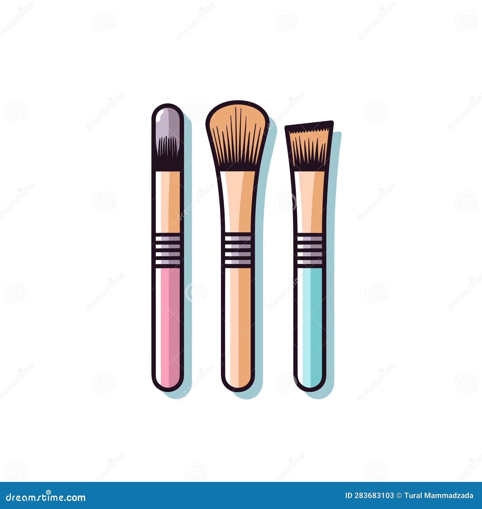 Vector of Two Brushes on White Background Stock Vector - Illustration ...