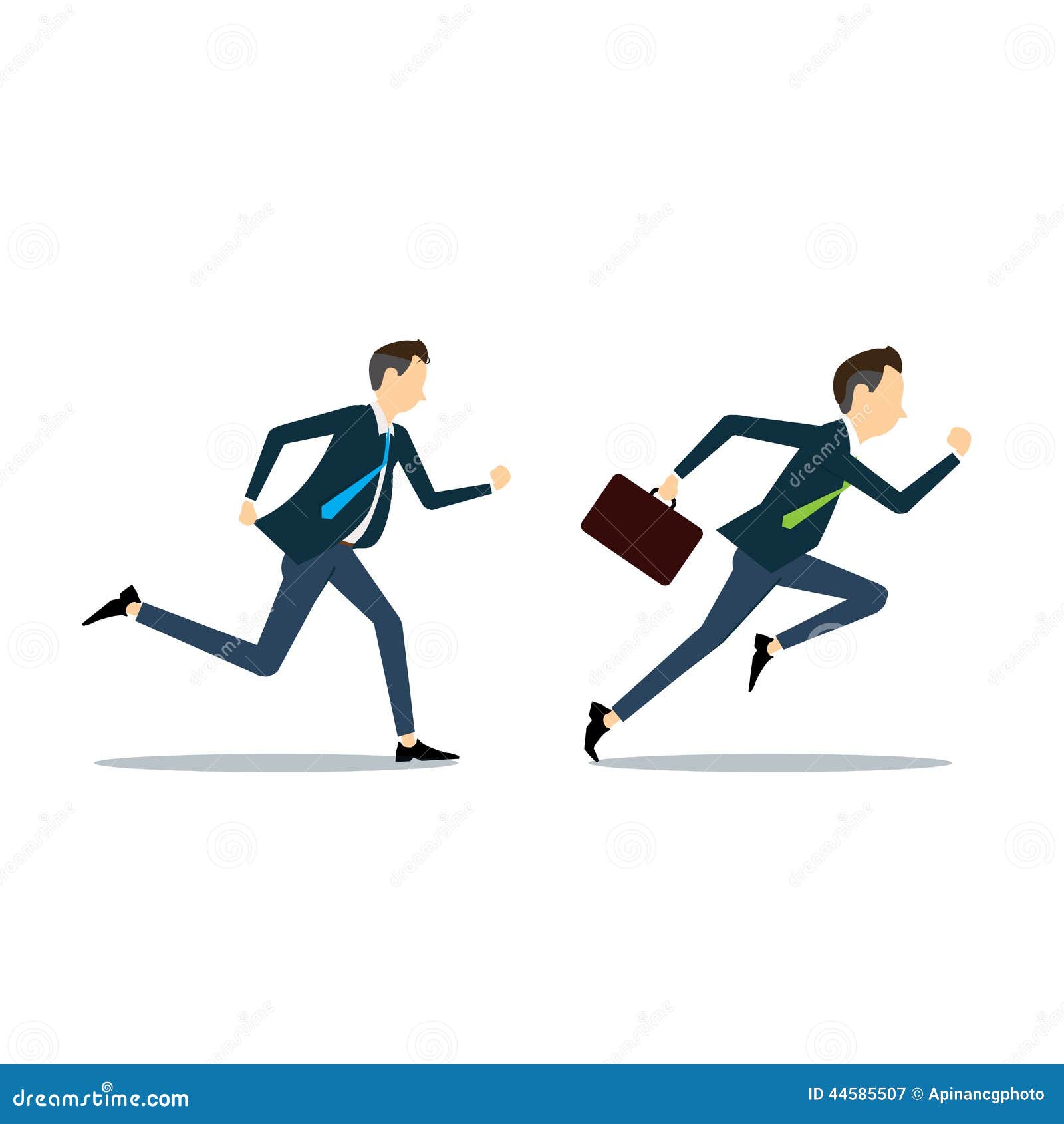 Vector Two Business Man Competitive Business Stock Vector ...