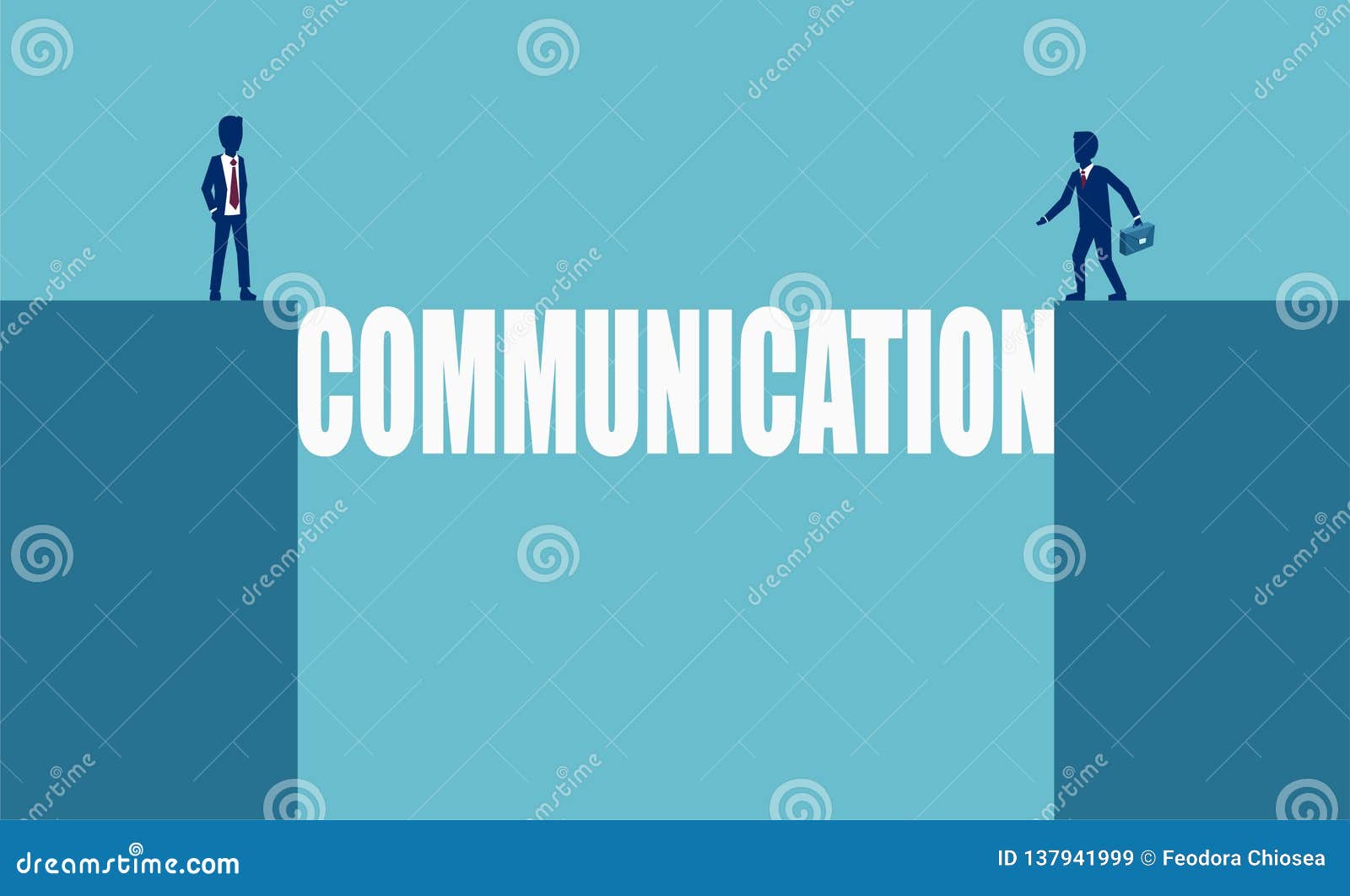 Vector of Two Businessmen with Gap between Them Ready for a Successful ...