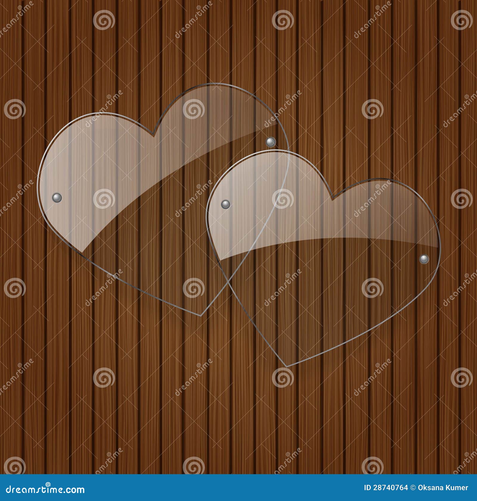 3d Glass Hearts. Glossy Heart Reflection With Water Liquid, Clear Hart ...