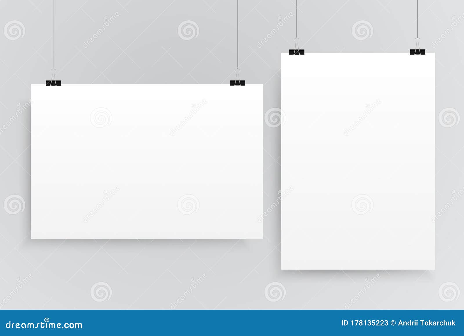 Vector Two A4 Rectangle Format Paper Sheets Stock Vector - Illustration ...
