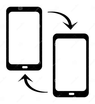Vector Two Smartphone with Arrows Swap Symbol. Exchange Stock Vector ...