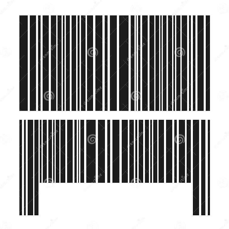 Two Style of Fake Bar Code, at White Background Stock Illustration ...