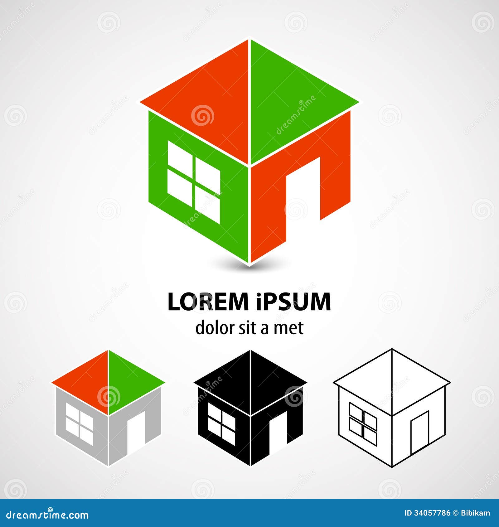 Vector two-tone home icon stock vector. Illustration of business - 34057786