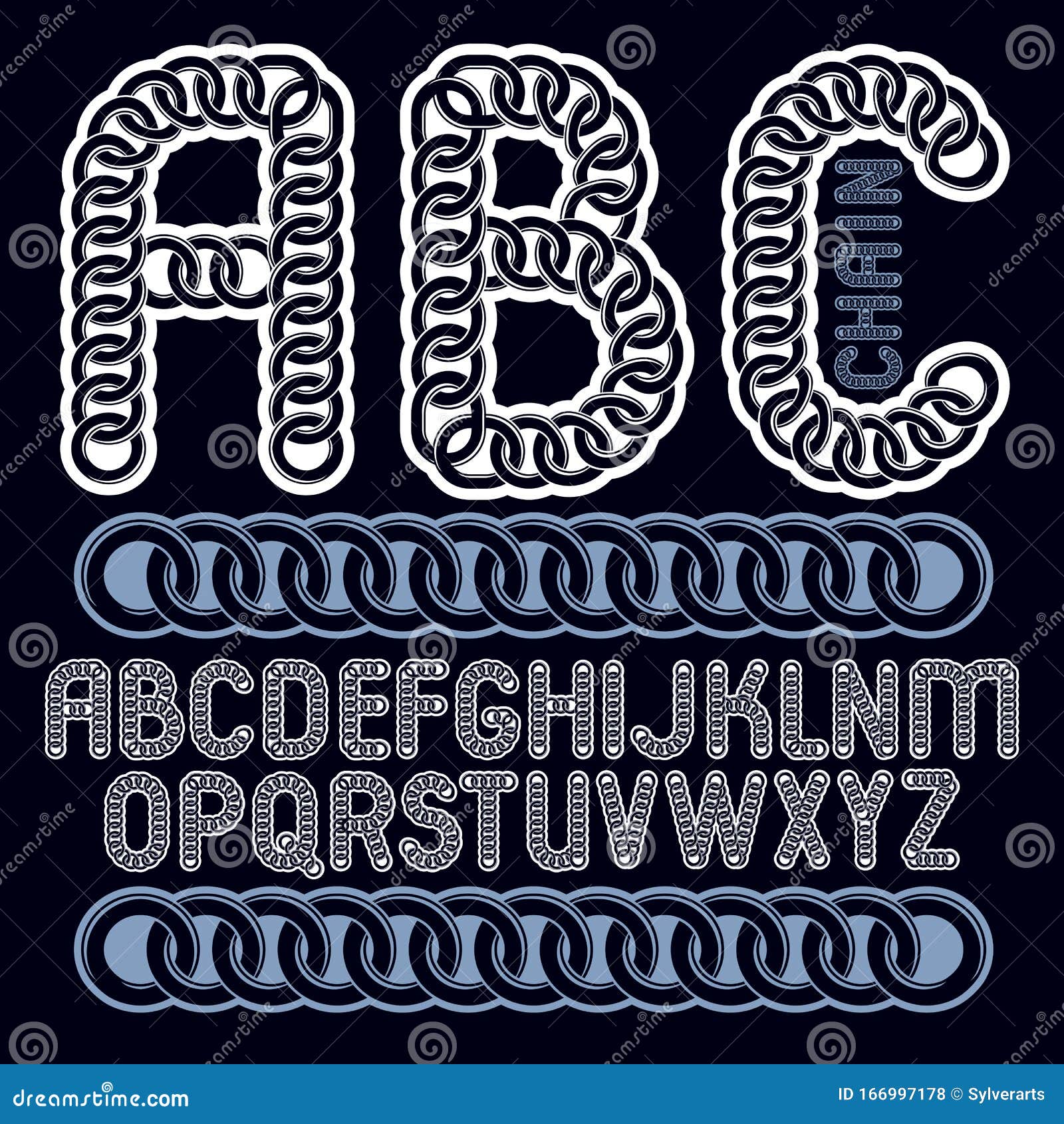 Vector Type Font, Script from a To Z. Capital Creative Letters, Abc ...