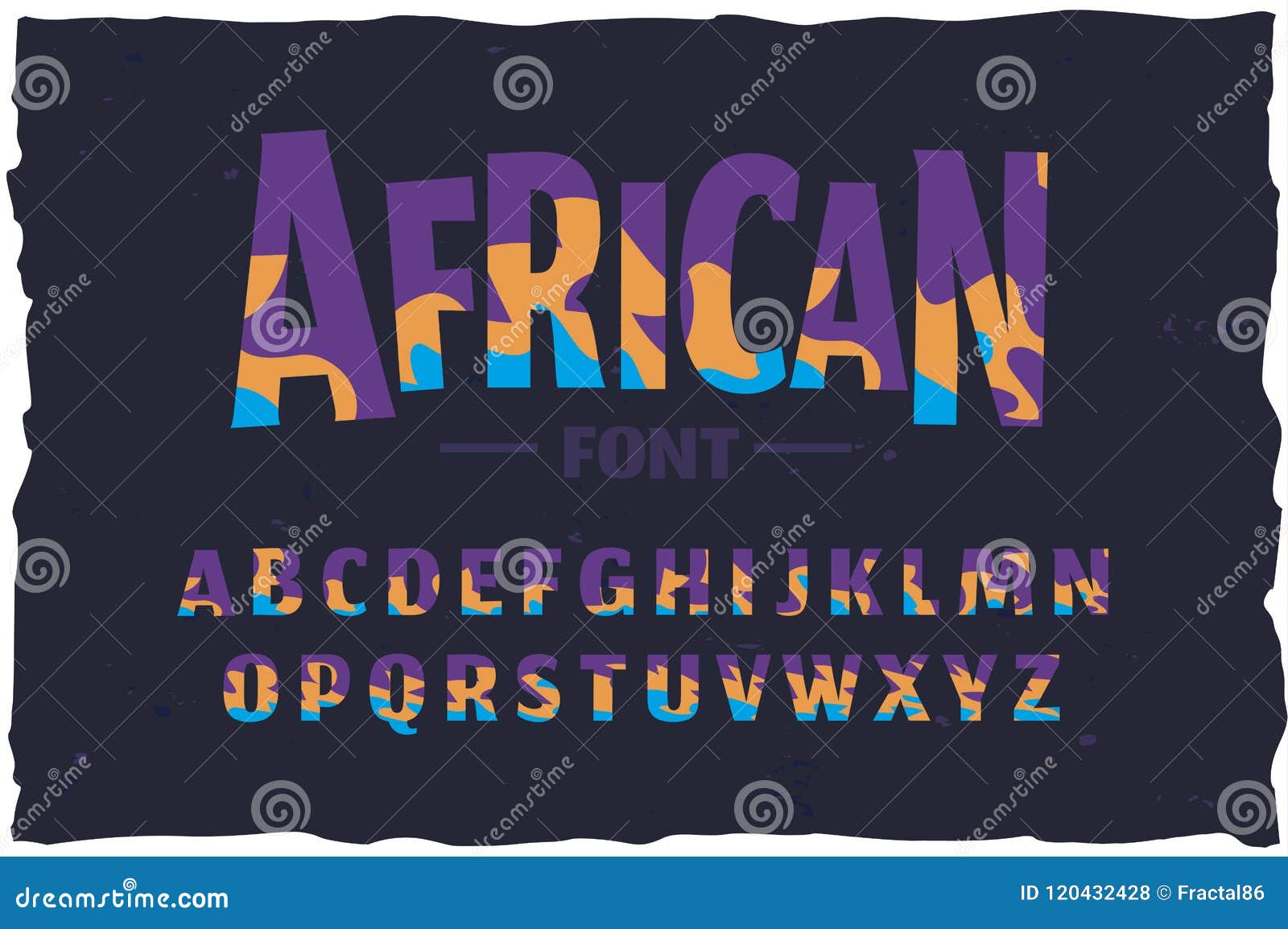 Vector Typeface. Funny African Style Font Stock Vector - Illustration ...