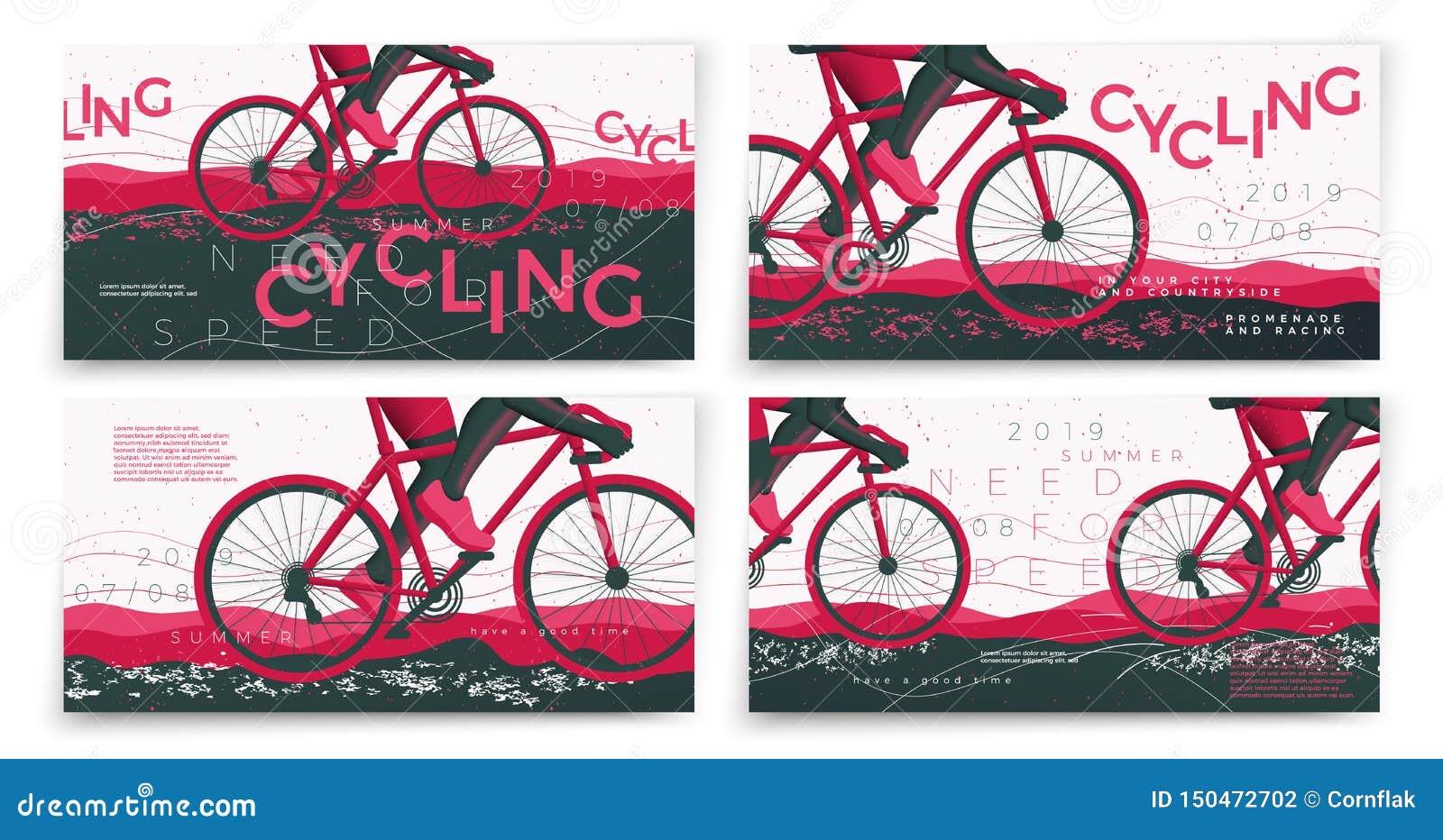 Typographic Bicycle Themed Label Design Set - Bike Cartoon Vector ... Typographic Bicycle Themed Label Design Set - Bike Cartoon Vector ...