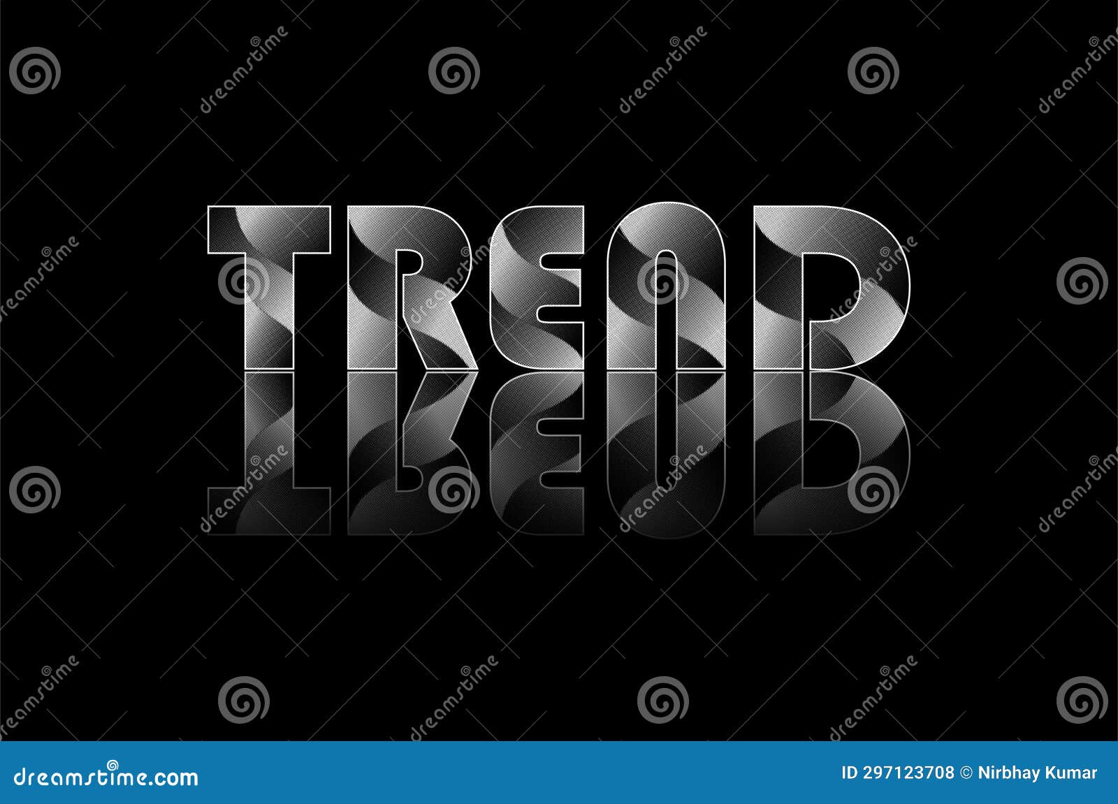 Vector Typography Creation Featuring the Word Trend. Stock Vector ...