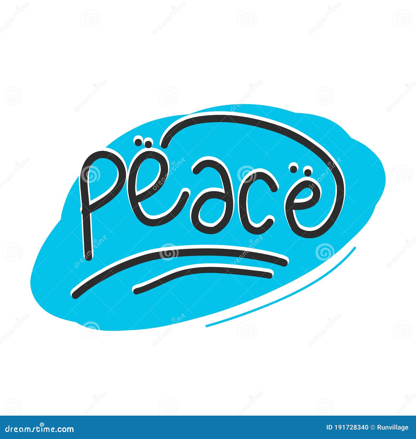 Vector Typography Text about Peace Concept Stock Vector - Illustration ...