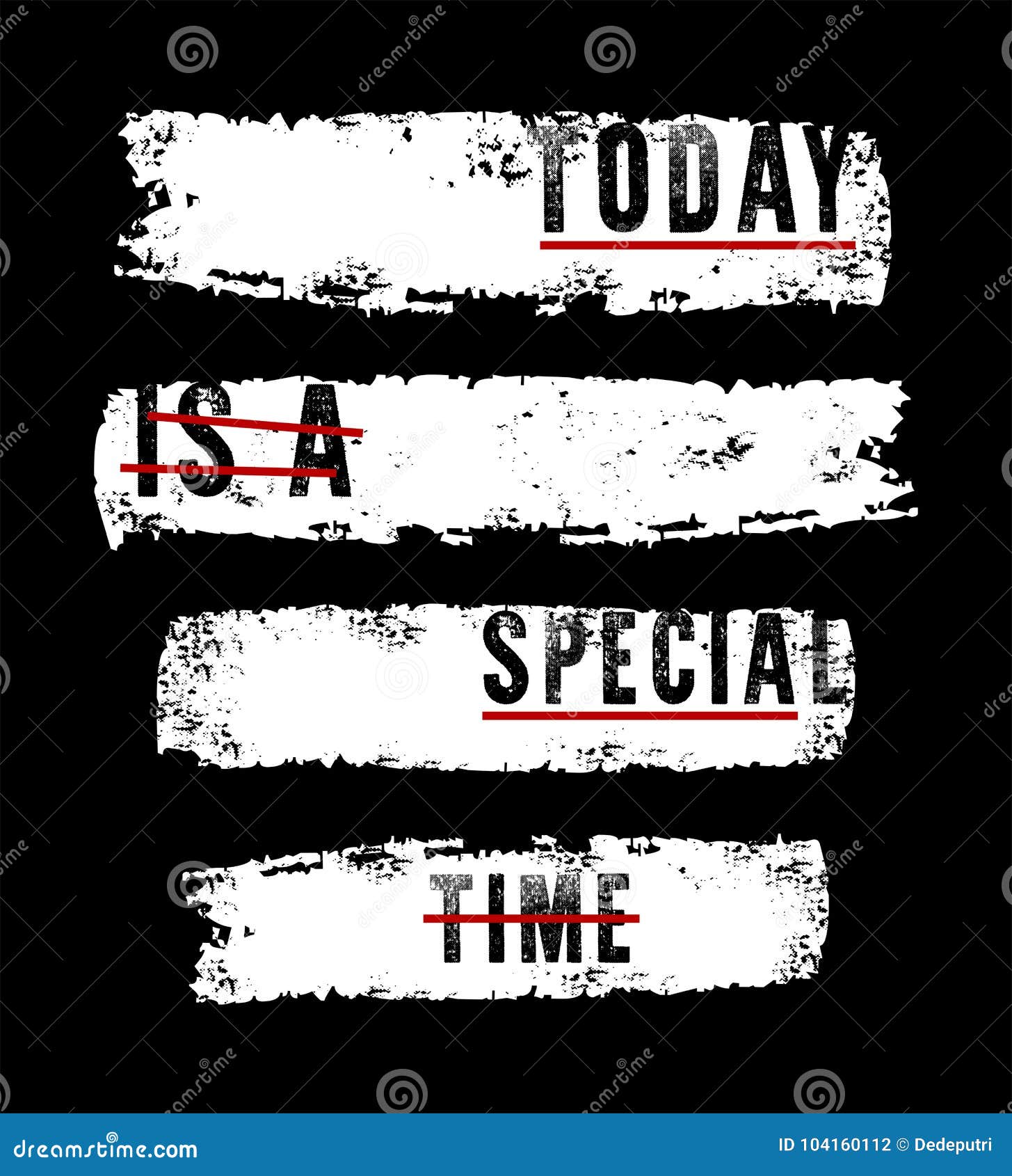 Vector Typography Today is a Special Time Stock Vector - Illustration ...