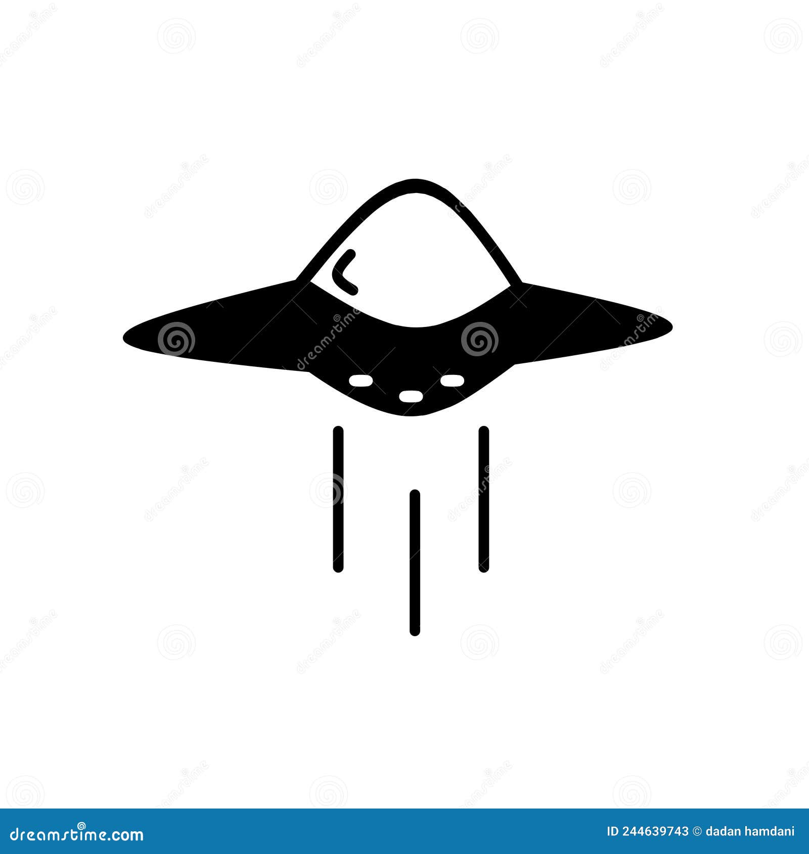 Vector UFO Icon with Simple Design Stock Vector - Illustration of ...