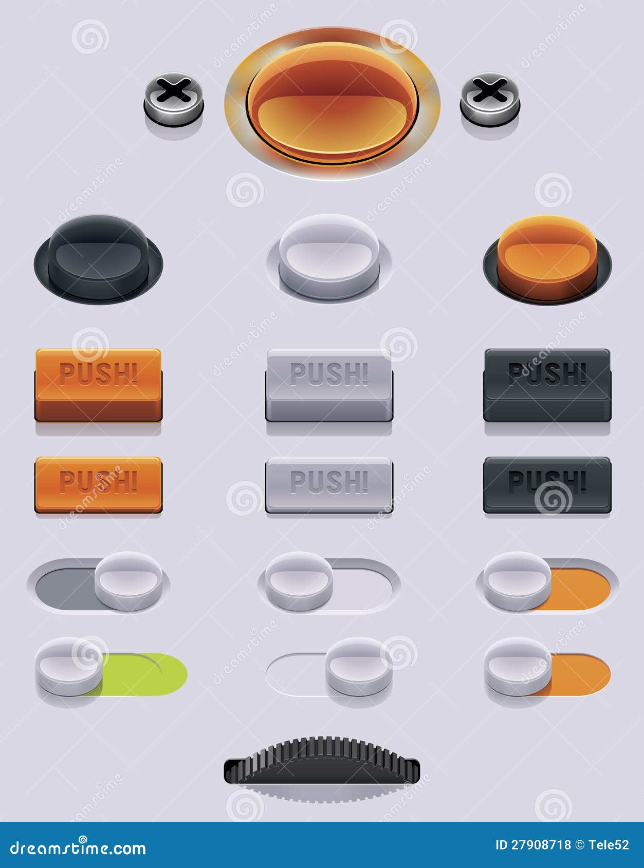 Vector UI dials set stock vector. Illustration of adjusting - 27908718