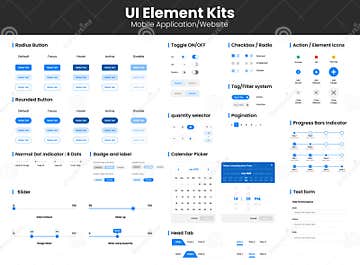 Vector UI Elements Kit for Website Template and Mobile Application ...